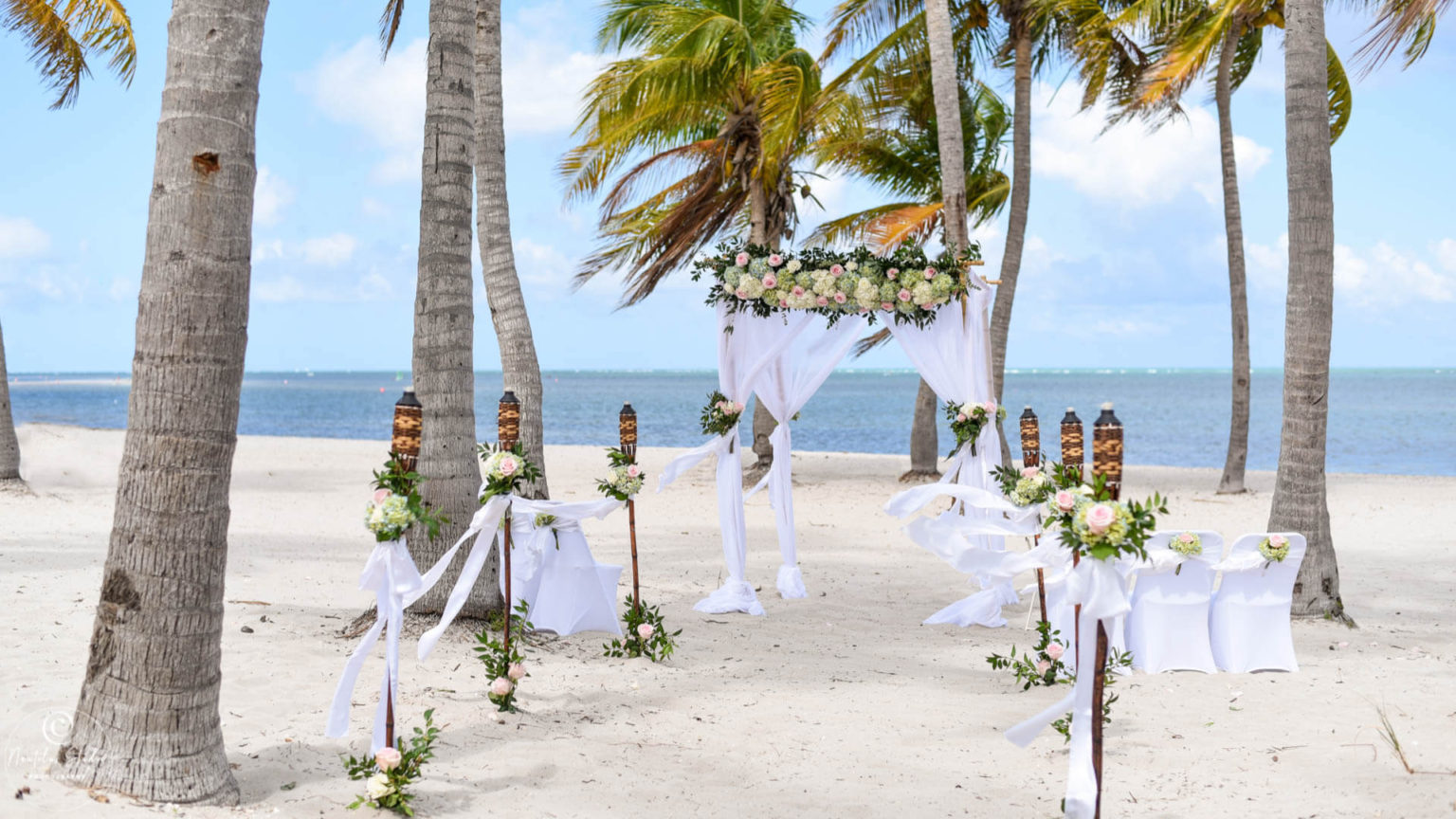 Boda de lujo en la playa en Florida, gran paquete de bodas.